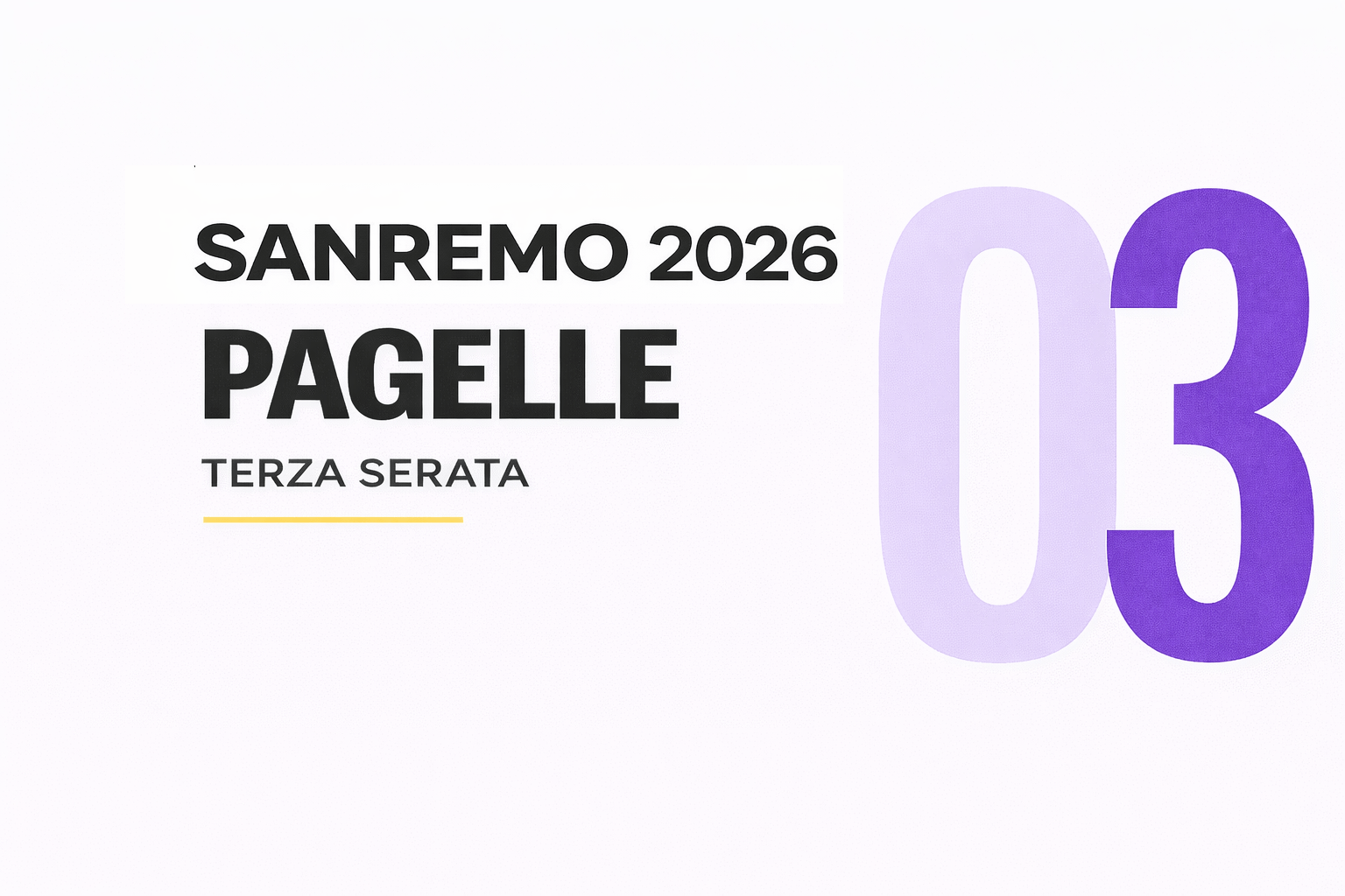 Pagelle Sanremo 2026 Terza Serata: la top 5 non basta a raccontarla ...
